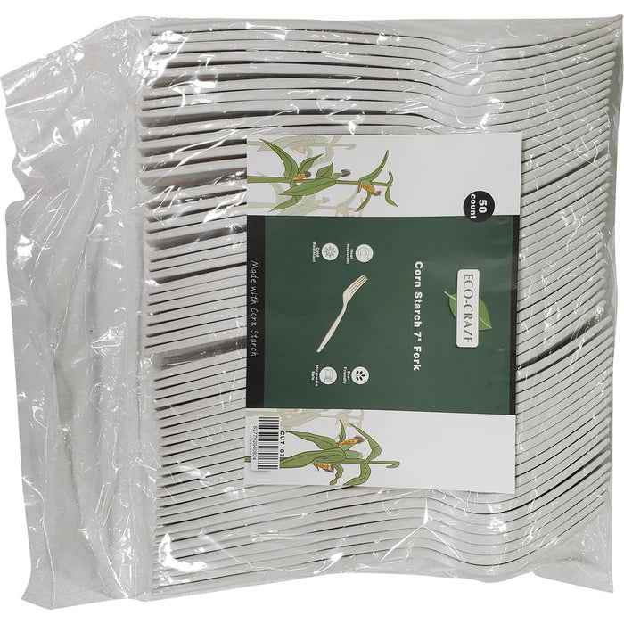 Eco-Craze - Corn Starch 7" Fork - Eagle Global Solution