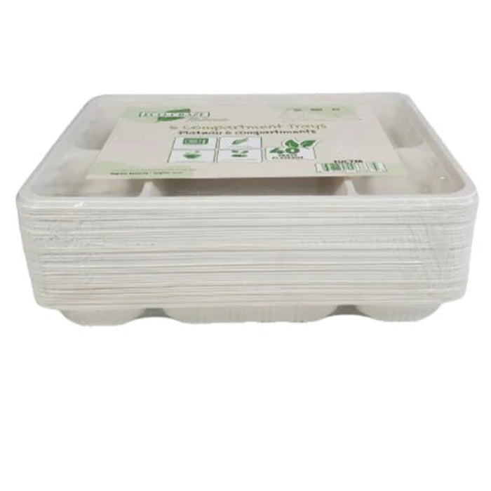 Eco-Craze - Corn Starch - Rectangular Cont./Thali - 6 Comp - Eagle ...